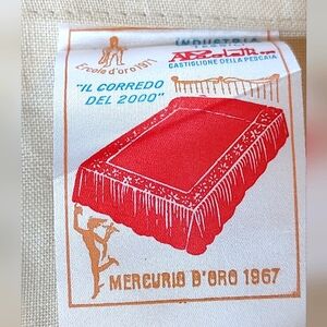 A. Paoletti | Bedding | Vintage Italy Hand Embroidered Linen Battenburg ...